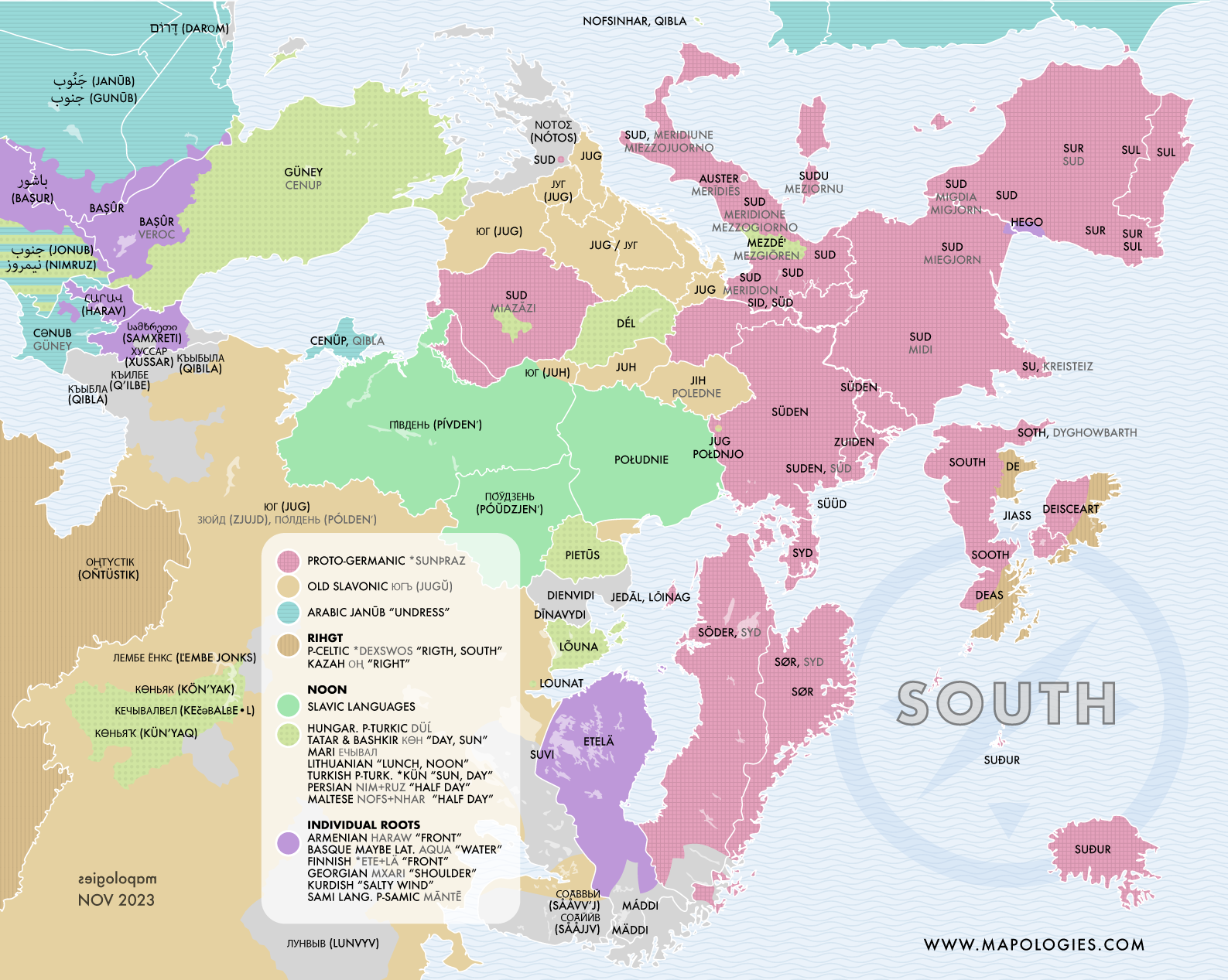 Etymological maps